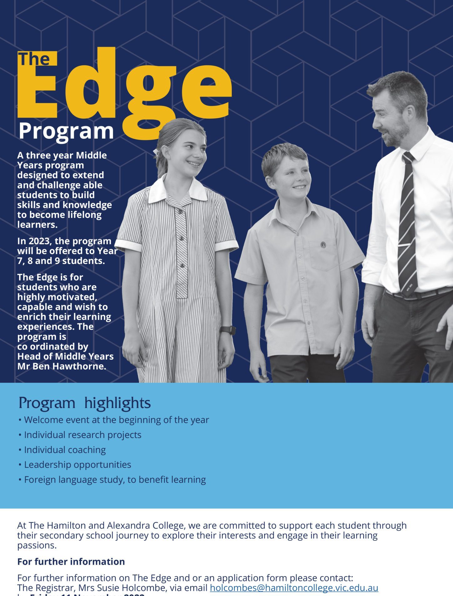 Middle Years | The Hamilton and Alexandra College